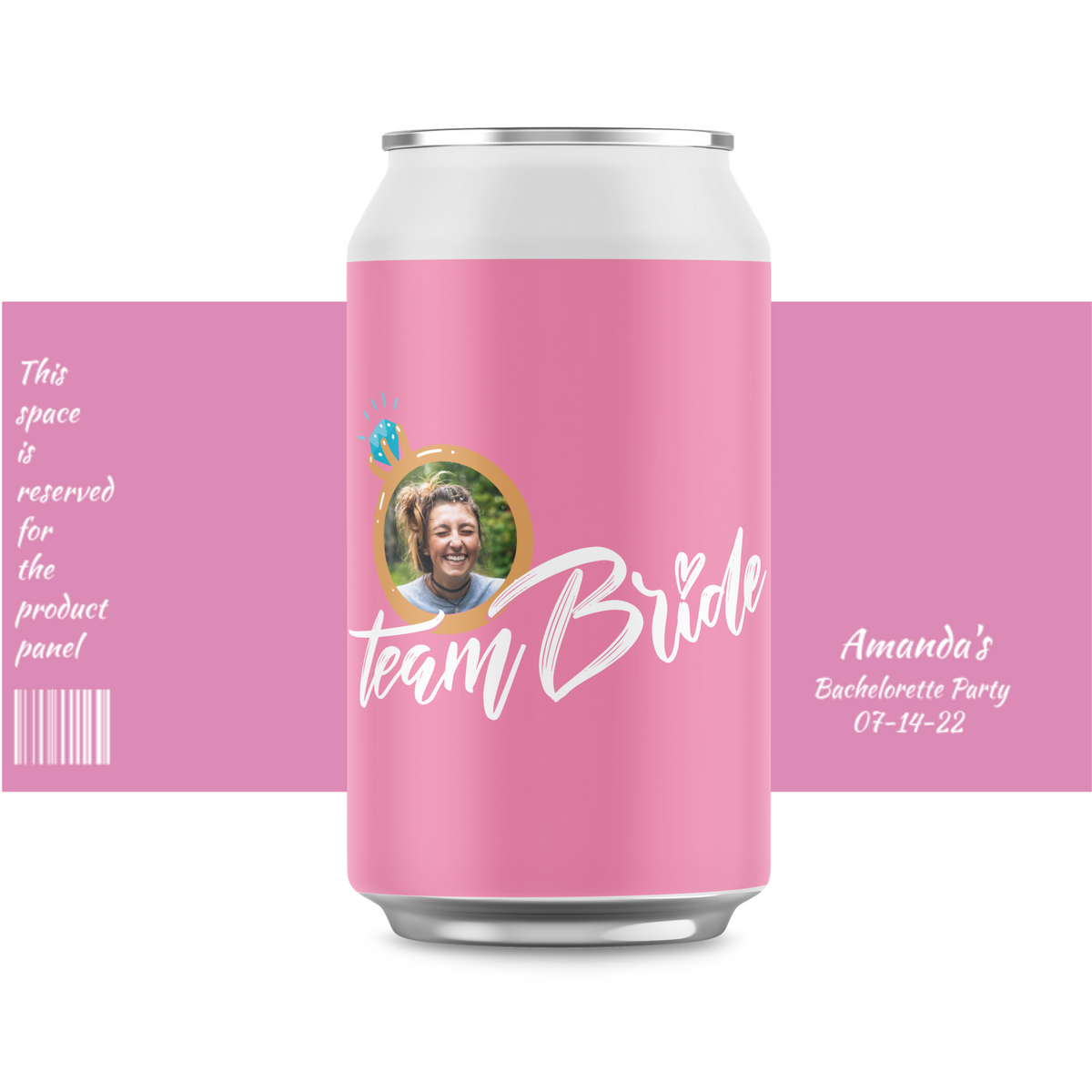 Bachelorette Party Custom Label Can or Bottle - Team Bride – My Drink ...